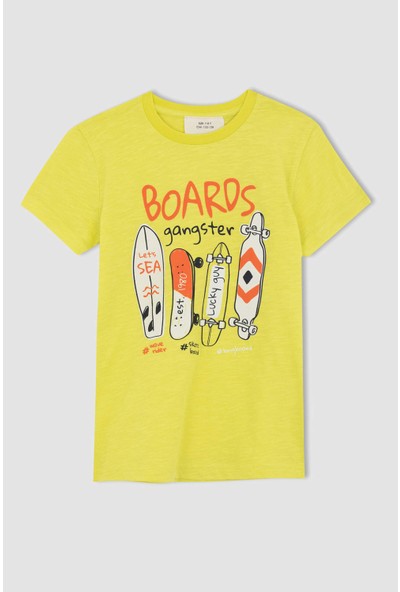 DeFacto Erkek Çocuk Baskılı Tişört ve Bermuda Şort TAKIM Z2901A622SM