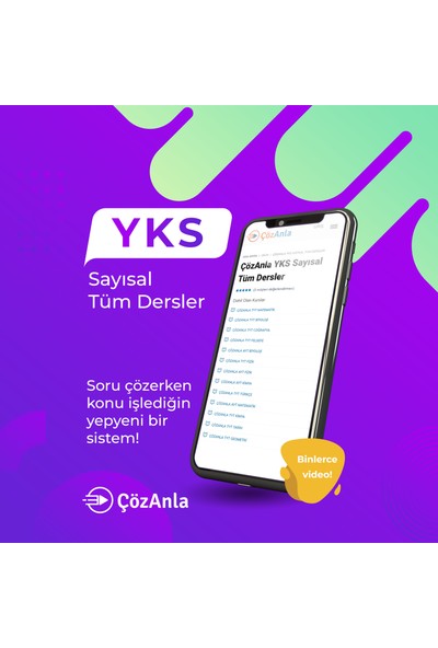 Çözanla Tyt Ayt Sayısal Tüm Dersler
