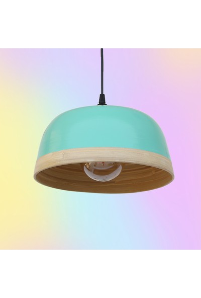 Ocean Point Turkuaz Bambu Avize 27X14CM