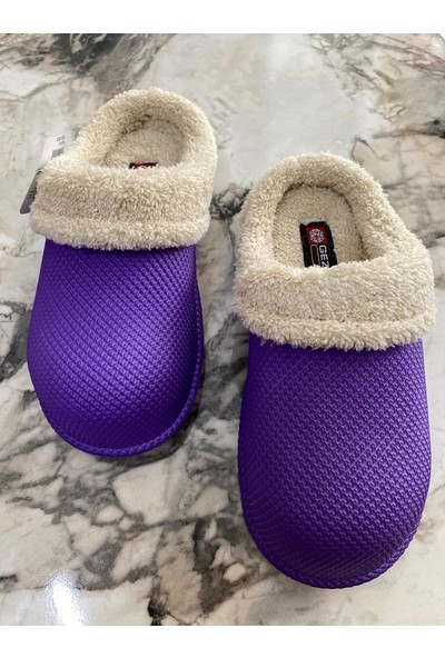 Hafif Şık Kürklü Ev Terliği