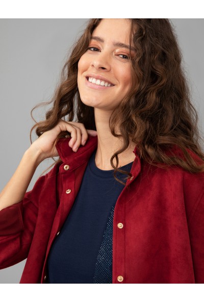 Pierre Cardin Kadın Bordo Gömlek 50245046-VR014