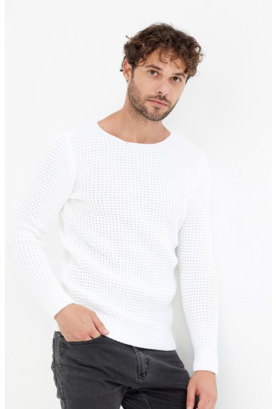 Cool Tarz Erkek Beyaz Triko KAZAK-TARZCM7804R16S Cool Tarz Erkek Beyaz Triko KAZAK-TARZCM7804R16S