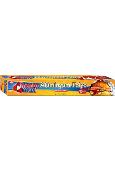 Macromax Alüminyum Folyo 15 Metre Macromax Alüminyum Folyo 15 Metre