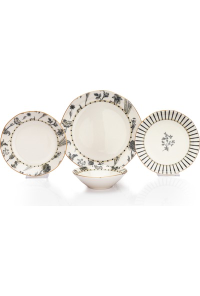 Schafer Mina Yemek Takımı-24 Parça-Beyaz