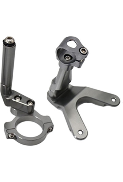 Kawasaki Ninja Için 2 x Direksiyon Stabilizatör Damper Braketi 650 17-2021 Titanyum Kawasaki Ninja Için 2 x Direksiyon Stabilizatör Damper Braketi 650 17-2021 Titanyum