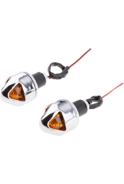 Motosiklet Motosiklet Retro Turn Sinyal Işık Göstergesi LED Lamp Gümüş Motosiklet Motosiklet Retro Turn Sinyal Işık Göstergesi LED Lamp Gümüş