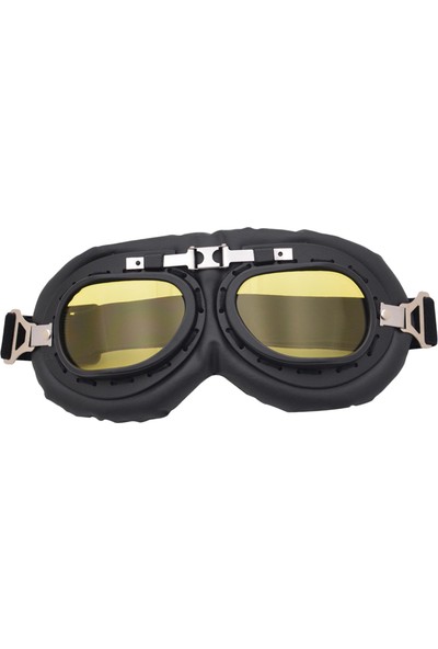 Motosiklet Gözlükleri Klasik Anti-Çizik Vintage Vintage Fit Harley Off-Road Atv Sarı Motosiklet Gözlükleri Klasik Anti-Çizik Vintage Vintage Fit Harley Off-Road Atv Sarı