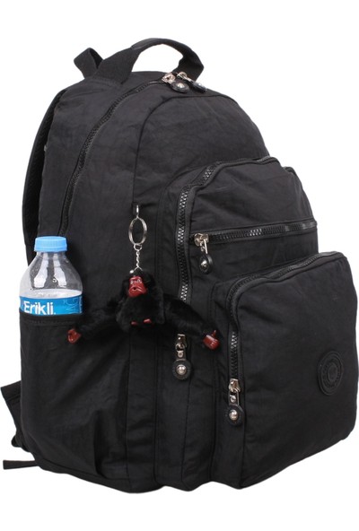 Kenyon Cox 8864 Siyah Unisex Klinkır Aksesuarlı Kumaş Sırt Çantası Kenyon Cox 8864 Siyah Unisex Klinkır Aksesuarlı Kumaş Sırt Çantası