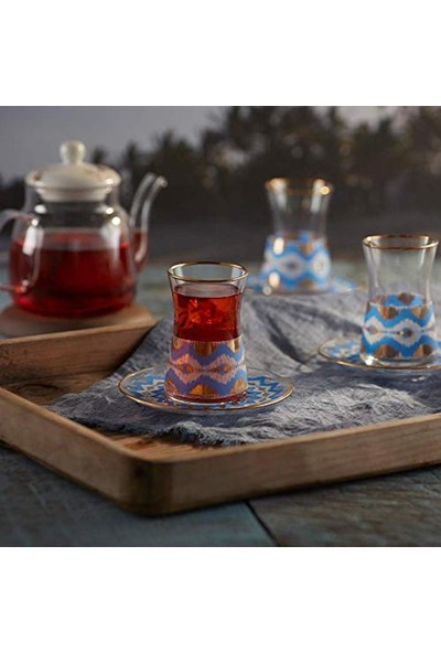 Grace Era - I 6'lı Çay Bardağı Seti - Altın Çıkartma Özel Tasarım Grace Era - I 6'lı Çay Bardağı Seti - Altın Çıkartma Özel Tasarım