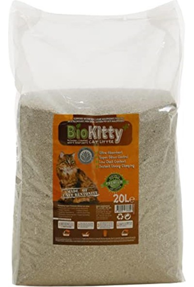 Biokitty Kedi Kumu Compact Size, Kokusuz, 20L [enerji Sınıfı A]