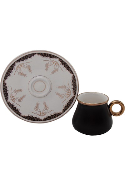 Otantik 6 Kişilik Büyük Fincan Takımı - Black Tulip Otantik 6 Kişilik Büyük Fincan Takımı - Black Tulip