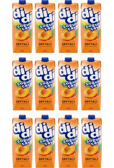 Çaykur Didi Şeftali Aromalı Soğuk Çay Tetra 12 x 330 ml