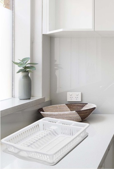 Tuffex Kadife Set Üstü Kaymaz Bulaşık ve Tabaklık - Beyaz Tuffex Kadife Set Üstü Kaymaz Bulaşık ve Tabaklık - Beyaz