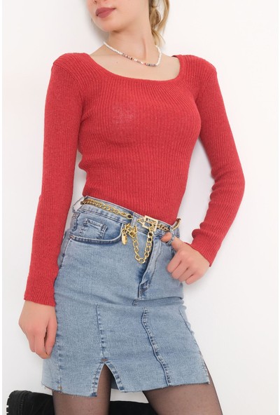 Rasyonella Sandık Yaka Body Kırmızı - 9992.1319. Rasyonella Sandık Yaka Body Kırmızı - 9992.1319.