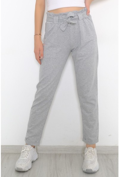 Avare Bel Kuşaklı Eşofman Altı Gri - 330333.1608.