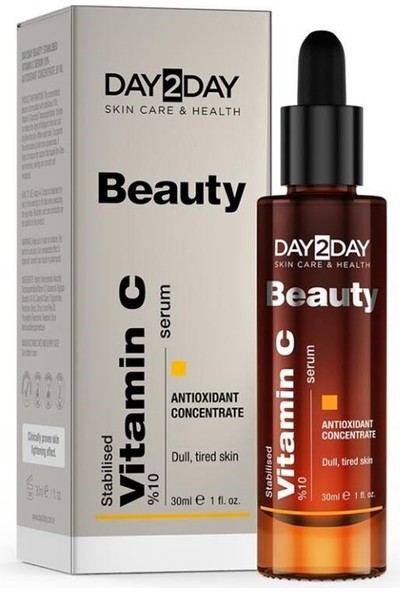 DAY2DAY Beauty Stabilised Vitamin C %10 Serum 30 ml DAY2DAY Beauty Stabilised Vitamin C %10 Serum 30 ml