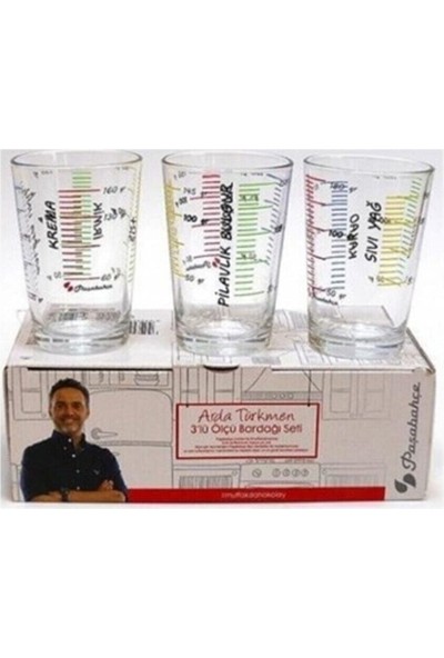Arda Türkmen 3'lü Ölçü Bardağı Seti Arda Türkmen 3'lü Ölçü Bardağı Seti