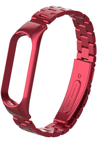 Ason Plus Xiaomi Mi Band 5 Stainless Steel 3 Bakla Çelik Kayış Kordon Ason Plus Xiaomi Mi Band 5 Stainless Steel 3 Bakla Çelik Kayış Kordon