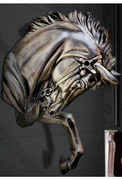 Be Art You Duvar At Heykeli Gümüş Eskitme Be Art You Duvar At Heykeli Gümüş Eskitme