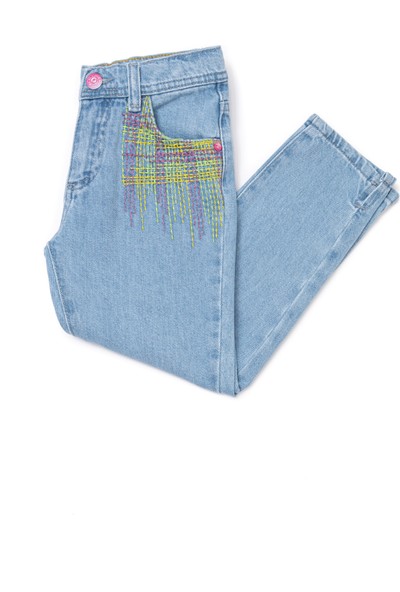 U.S. Polo Assn. Kız Çocuk Açık Mavi Denim Pantolon 50249629-DN0021