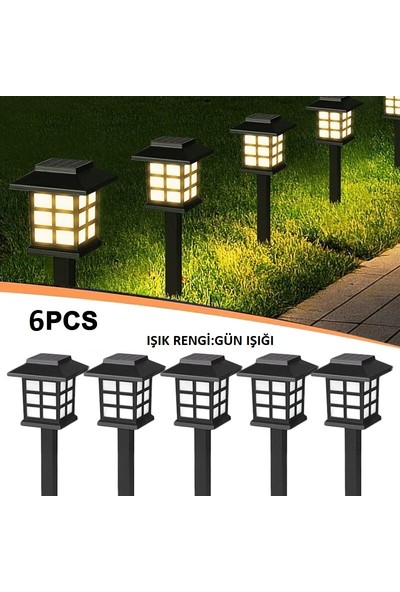 Alsepeteavm Güneş Enerjili Solar 5W Çim Armatürü Gün Işığı Sarı LED 6 Lı Set Alsepeteavm Güneş Enerjili Solar 5W Çim Armatürü Gün Işığı Sarı LED 6 Lı Set