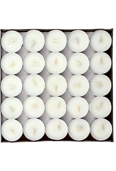 ZeyTR Sevgililer Günü & Özel Gün Beyaz Yuvarlak Tealight Mum 100 Adet