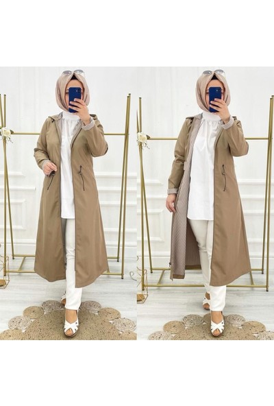 Neses Butik Çizgili Trenç Neses Butik Çizgili Trenç