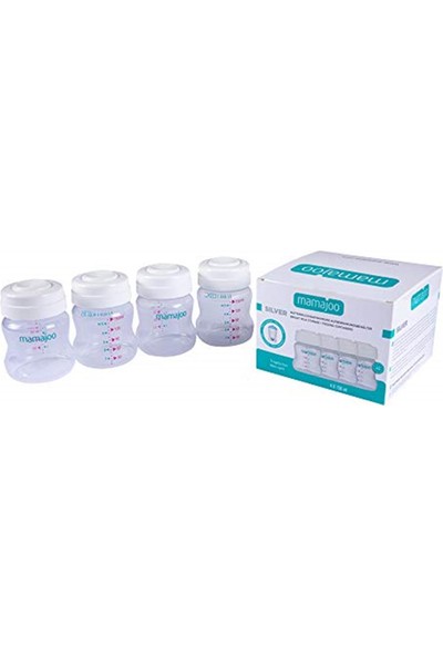 Mamajoo Silver Anne Sütü Saklama Kapları 4X150 ml Mamajoo Silver Anne Sütü Saklama Kapları 4X150 ml