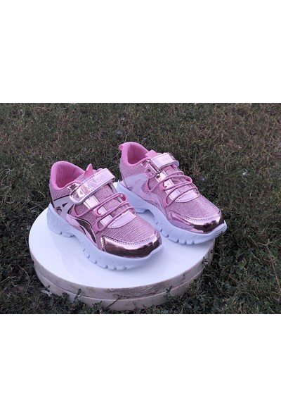 Kafkaslar Simli Renkli Taban Kız Çocuk Spor Ayakkabı