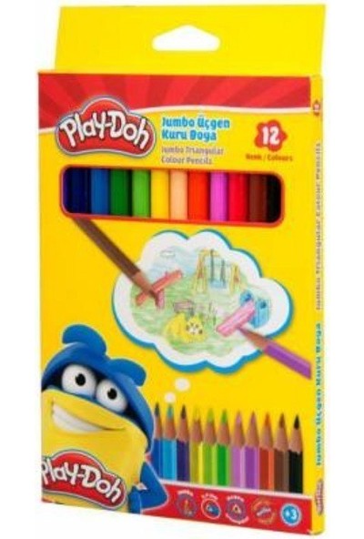 Play-Doh 12 Renk Jumbo Üçgen Kuru Boya Play-Doh 12 Renk Jumbo Üçgen Kuru Boya