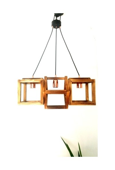 STM Tasarım Üçlü Vintage Avize