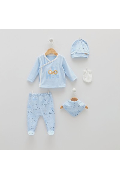 Caramell Hello 5'li Hastane Çıkış Seti-Mavi