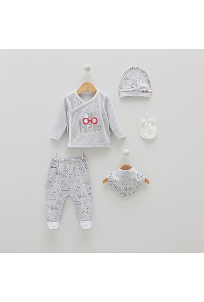 Caramell Hello 5'li Hastane Çıkış Seti-Gri