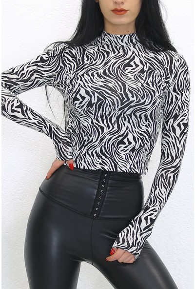 Aliz Moda Viskon Body Siyahbeyaz - 8365.1383. Aliz Moda Viskon Body Siyahbeyaz - 8365.1383.