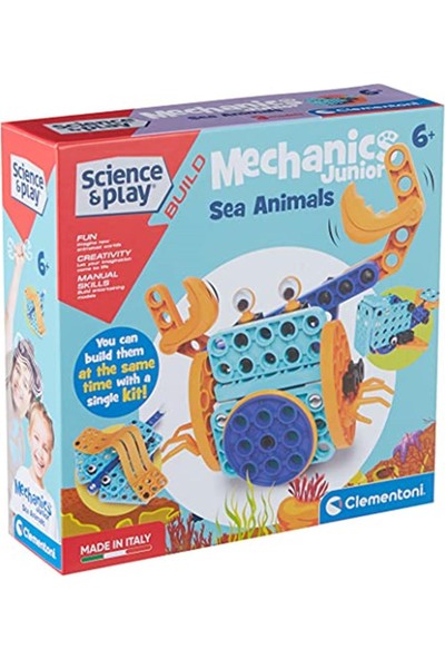 Clementoni 75059TR Mechanics Junior Deniz Hayvanları, Mavi