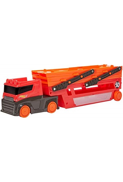 Hot Wheels Mega Mega Tır Turuncu, 50 Araç Kapasiteli, Rampalı GHR48 Hot Wheels Mega Mega Tır Turuncu, 50 Araç Kapasiteli, Rampalı GHR48