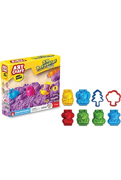 Art Craft 500 gr Artsand 3D Hayvanlar Kum Seti Art Craft 500 gr Artsand 3D Hayvanlar Kum Seti