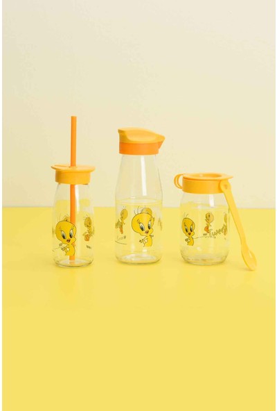 Lisanslı Tweety Çocuk Cam Mama Seti 0,37 Lt