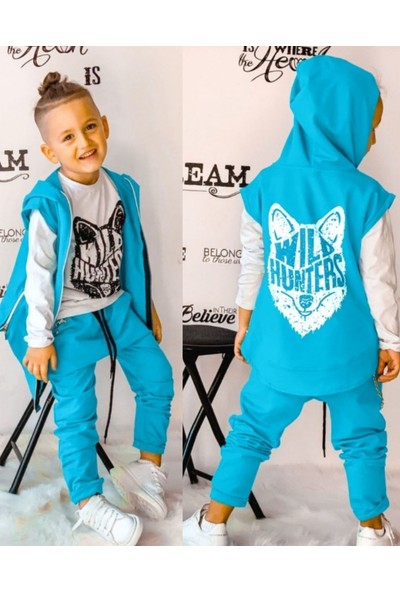 Tarz Çocuk Erkek Çocuk Wild Hunters Yelekli Spor Takım Tarz Çocuk Erkek Çocuk Wild Hunters Yelekli Spor Takım