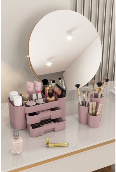 Dovi Home Makyaj Düzenleyici ve Kozmetik Saklama Kutusu Organizer 2'li Set Dovi Home Makyaj Düzenleyici ve Kozmetik Saklama Kutusu Organizer 2'li Set