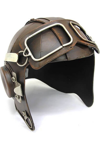 Blue Horizon Dekoratif Metal Pilot Kaskı