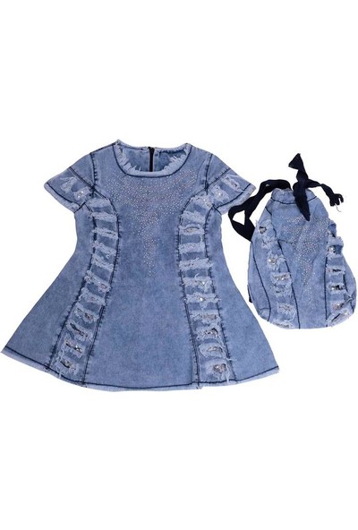 Simisso Çantalı Elbise 413 | Mavi