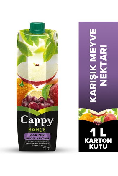 Cappy Bahçe Karışık Meyve Suyu Karton Kutu 1 L Cappy Bahçe Karışık Meyve Suyu Karton Kutu 1 L