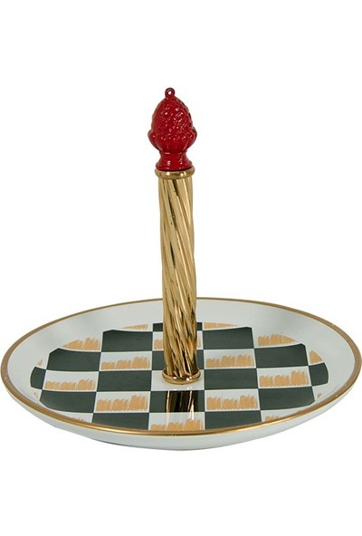 Decoroni Dama Desenli Yuvarlak Lokumluk