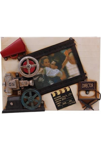 Dekoratif Metal Çerçeve Sinema Temalı Vintage Hediyelik