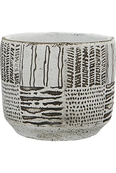 Veramaya Antik Desenli Beyaz Eskitme Beton Saksı 14,5X12,5 cm Veramaya Antik Desenli Beyaz Eskitme Beton Saksı 14,5X12,5 cm