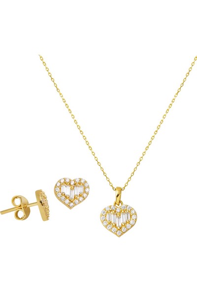 Bilezikci Kalpli Baget Kolye Küpeli Altın Set