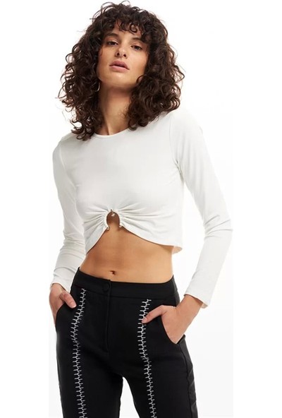 Quzu Halka Detaylı Bluz