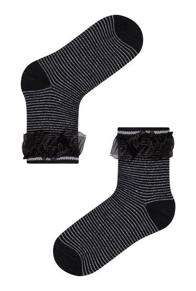 Penti Siyah Kız Çocuk Sımfrıll Soket Çorap