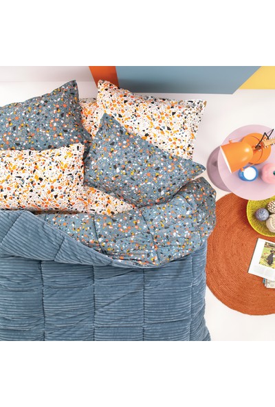 Yataş Bedding Terazzo Çift Kişilik Triola Set - Indigo Yataş Bedding Terazzo Çift Kişilik Triola Set - Indigo